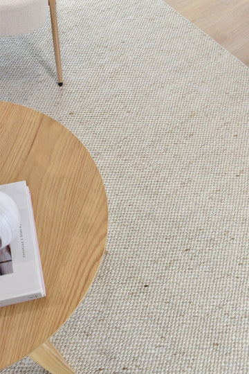 Mellura Earth Linen Wool Rug - Floorsome
