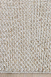 Mellura Earth Linen Wool Rug - Floorsome